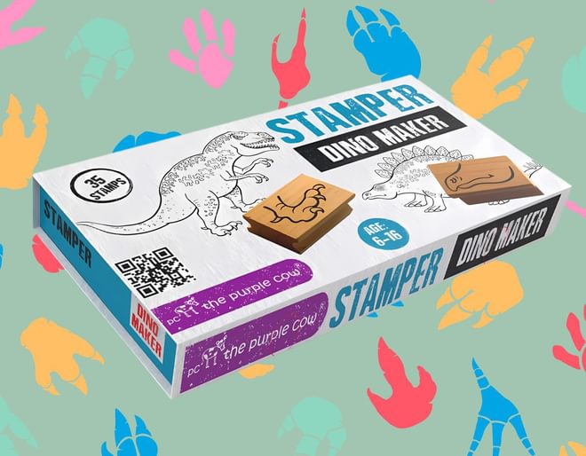 Dino Stamper Set - 27 Wooden Stamps