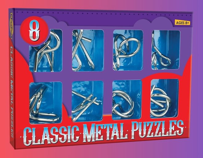 Classic Metal Puzzles - Set of 8