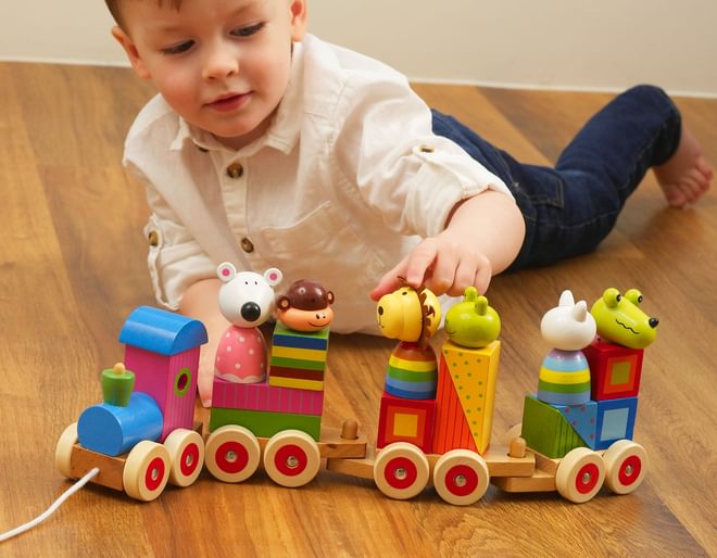 Animal Puzzle Train - 20 Piece Pull-Along