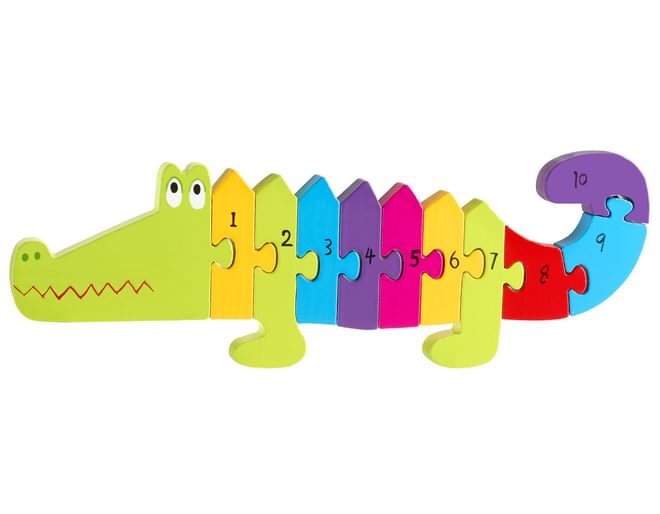 Crocodile - Wooden Number Puzzle - Wicked Uncle